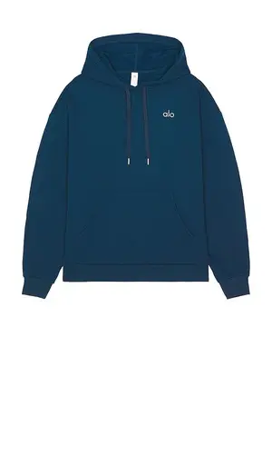 Alo Yoga Accolade Hoodie In Teal - Eclipse Blue | Editorialist